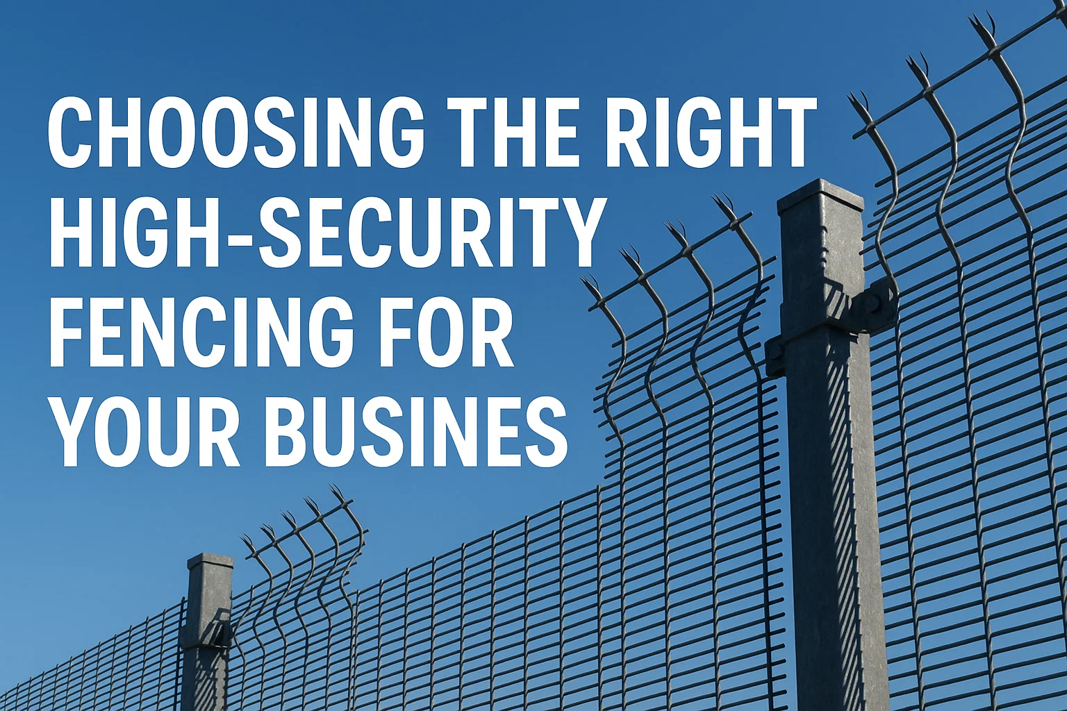 Choosing the Right High-Security Fencing for Your Business